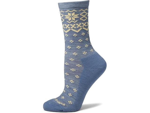 (取寄) ダーンタフバーモント レディース シェトランド クルー ライトウェイト ウィズ クッション Darn Tough Vermont women Shetland Crew Lightweight with Cushion Light Denim