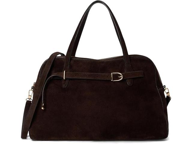 (取寄) メイドウェル レディース スエード LG ベルテッド サッチェル Madewell women Suede Lg Belted Satchel Dark Carob