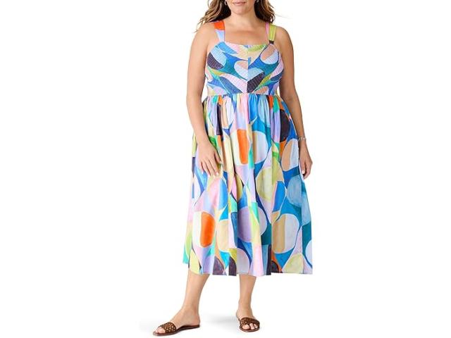 (取寄) ニックゾー レディース プラス サイズ ソーシャル サークルズ サラ ドレス NIC+ZOE women Plus Size Social Circles Sarah Dress Blue Multi