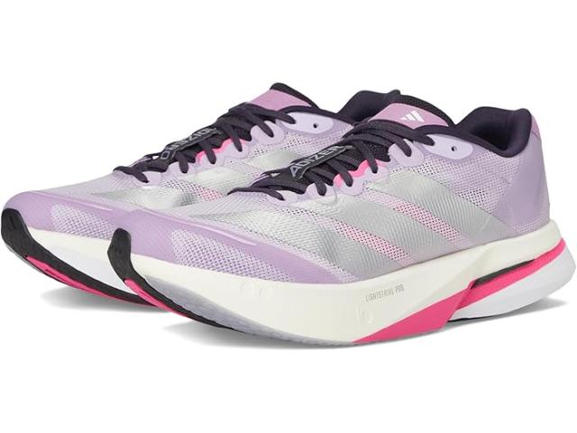 (取寄) アディダス レディース アディゼロ ボストン 13 ランニング シューズ adidas women Adizero Boston 13 Running Shoes Powder Plum/Silver llic/Shock Pink