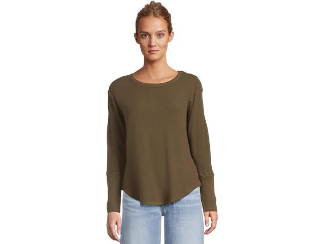 (取寄) モッドオードック レディース ロング スリーブ ドロップド アームホール オーバーサイズ トップ Mod-o-doc women Long Sleeve Dropped Armhole Oversized Top Fern