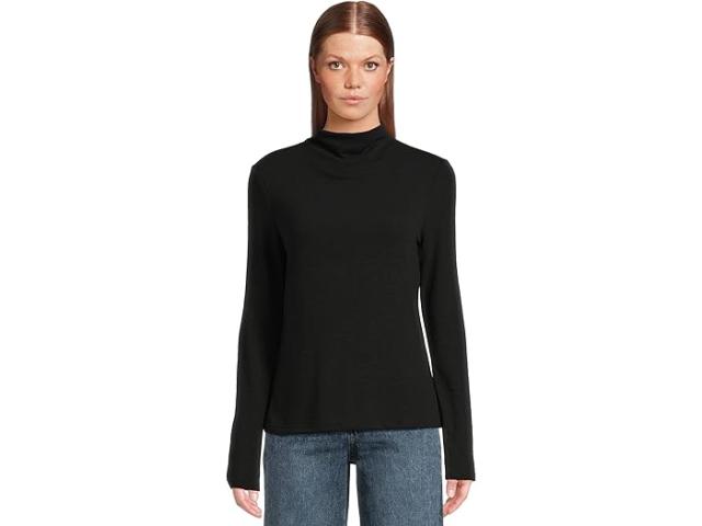 (取寄) マイケル スターズ レディース ファラー モック ネック トップ Michael Stars women Farrah Mock Neck Top Black