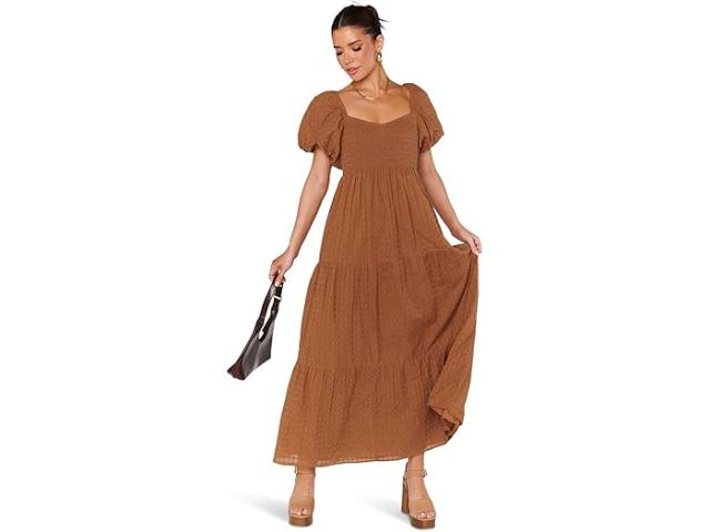 (取寄) ショウ ミー ユア ムームー レディース ジョアンナ ミディ ドレス Show Me Your Mumu women Joanna Midi Dress Brown