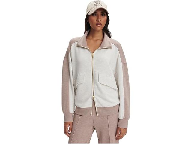 (取寄) バーリー レディース ガルシア 2 トーン ジップ スルー スウェット Varley women Garcia 2 Tone Zip Through Sweat Ivory Marl/Taupe Marl