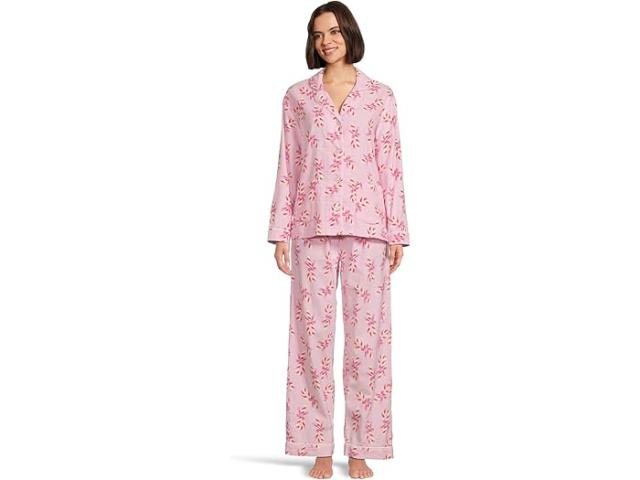 (取寄) ピー ジェイ サルベージ レディース フランネル Pj セット ウィズ ヘッドバンド P.J. Salvage women Flannel PJ Set with Headband Candy Cane Baby Pink