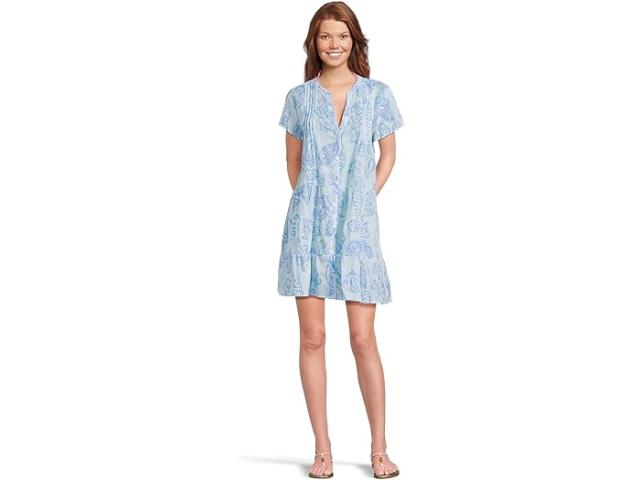 (取寄) リリー ピュリッツァー レディース フェリア ティアード カバー-アップ Lilly Pulitzer women Feria Tiered Cover-Up Fresh Water Blue Cool As Shell