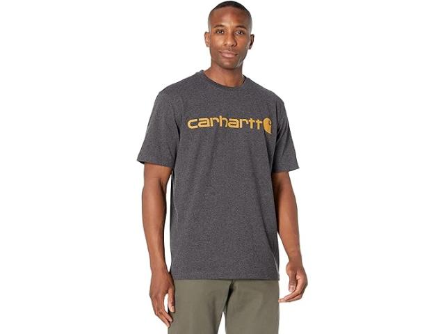 (取寄) カーハート メンズ シグニチャー ロゴ S/S Tシャツ Carhartt men Signature Logo S/S T-Shirt Carbon Heather