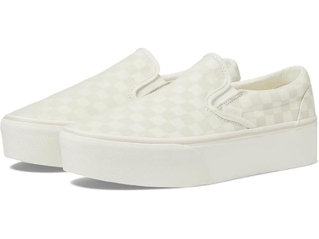 (取寄) バンズ クラシック スリッポン スタックフォーム Vans Classic Slip-On Stackform Marshmallow/Turtledove 1