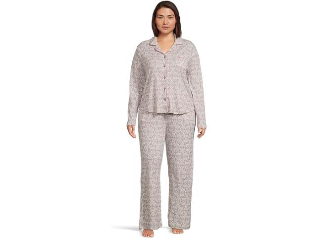 (取寄) カレン ノイバーガー レディース プラス ノベルティ ロング スリーブ ガールフレンド パジャマ セット Karen Neuburger women Plus Novelty Long Sleeve Girlfriend Pajama Set Brocade Vines