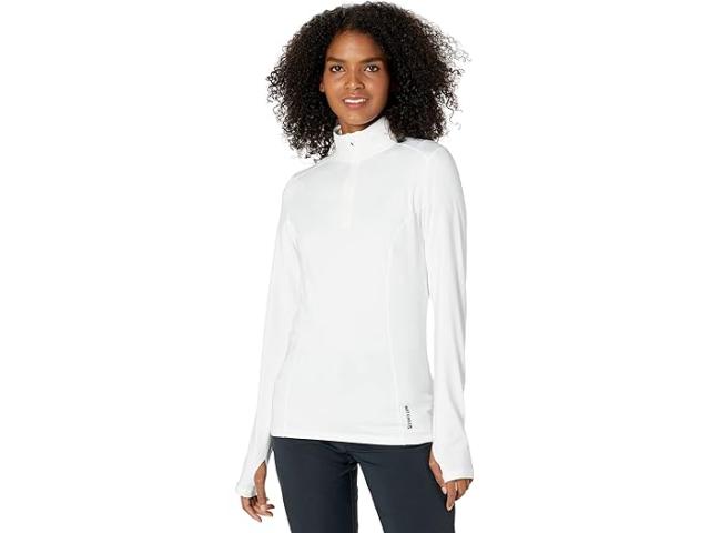 (取寄) ホットチリ レディース マイクロ-エリート チャミ ソリッド ジップT Hot Chillys women Hot Chillys Micro-Elite Chamois Solid Zip-T White