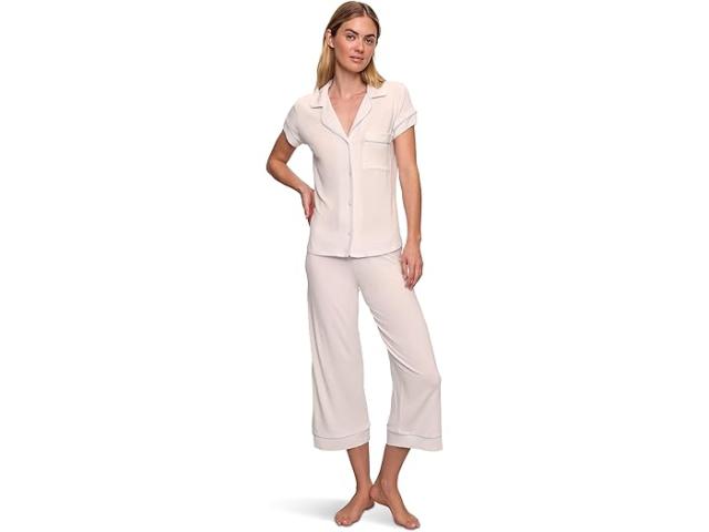 (取寄) エバージェイ レディース ジゼル - ザ クロップド パジャマ セット Eberjey women Gisele - The Cropped Pajama Set White/Ice Blue