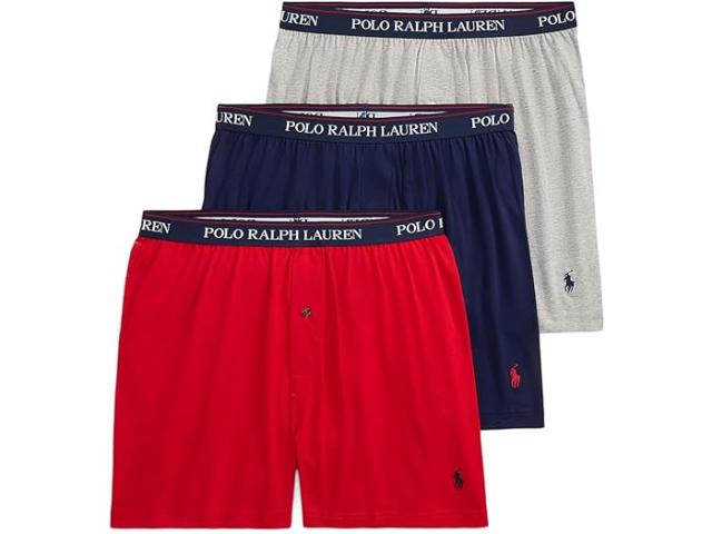 (取寄) ラルフローレン メンズ P3 クラシック フィット ニット ボクサー Polo Ralph Lauren men P3 Classic Fit Knit Boxers RL2000 Red/Cruise Navy/Andover Heather
