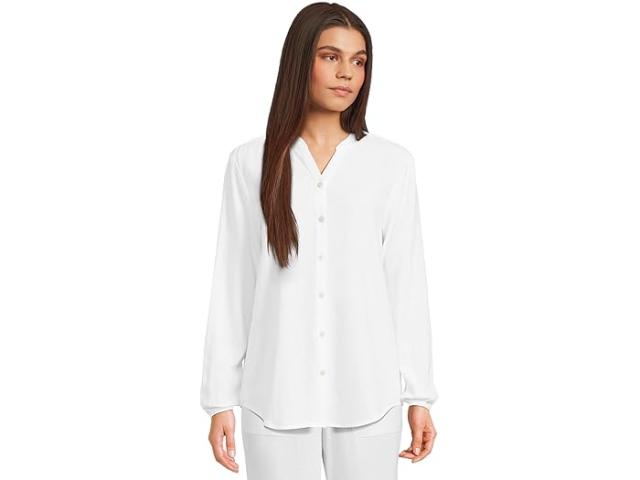 (取寄) ベアフットドリームス レディース リネン ブレンド ブラウザ Barefoot Dreams women Linen Blend Blouse White
