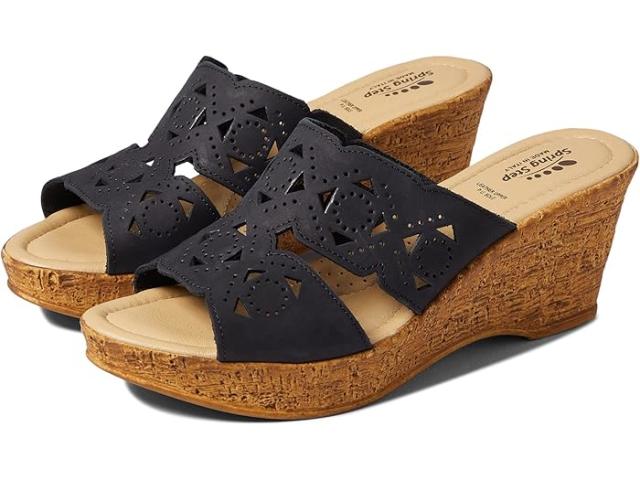 (取寄) スプリング ステップ レディース フラミオ Spring Step women Flamyo Black Nubuck