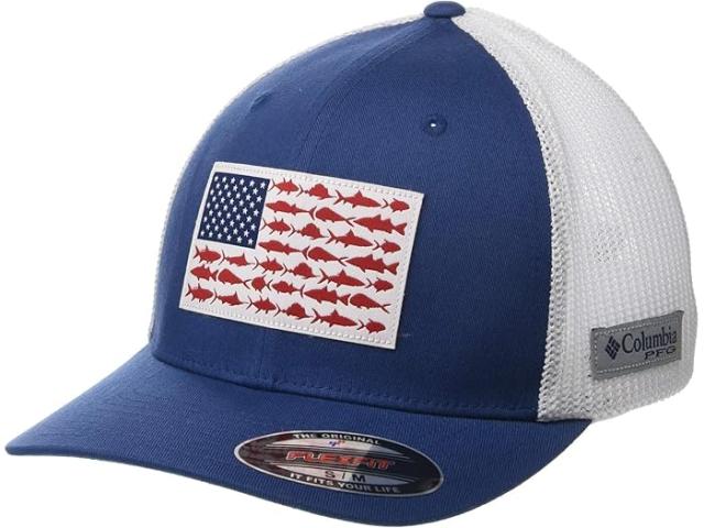 (取寄) コロンビア パフォーマンス フィッシング ギア メッシュ フィッシュ フロッグ ボール キャップ Columbia Columbia PFG Mesh Fish Flag Ball Cap Night Tide/White