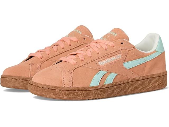 (取寄) リーボック ライフスタイル レディース クラブ シー グラウンズ UK Reebok Lifestyle women Club C Grounds UK Sunkissed Orange/Glitch Aqua/Chalk