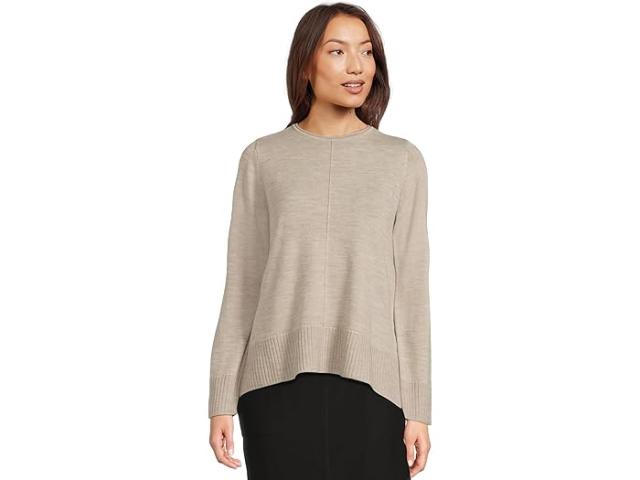 (取寄) アイリーン フィッシャー レディース メリノ クルー ネック セーター Eileen Fisher women Merino Crew Neck Sweater Maple Oat
