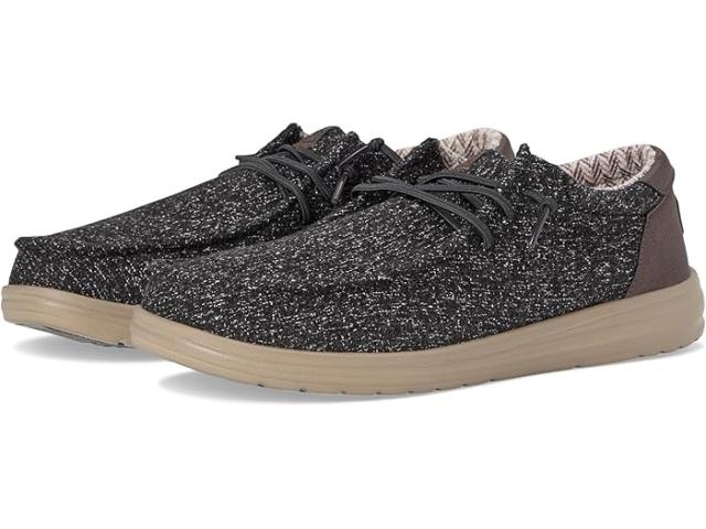 (取寄) ヘイ デュード メンズ ポール ニット Hey Dude men Paul Knit Black/Characoal