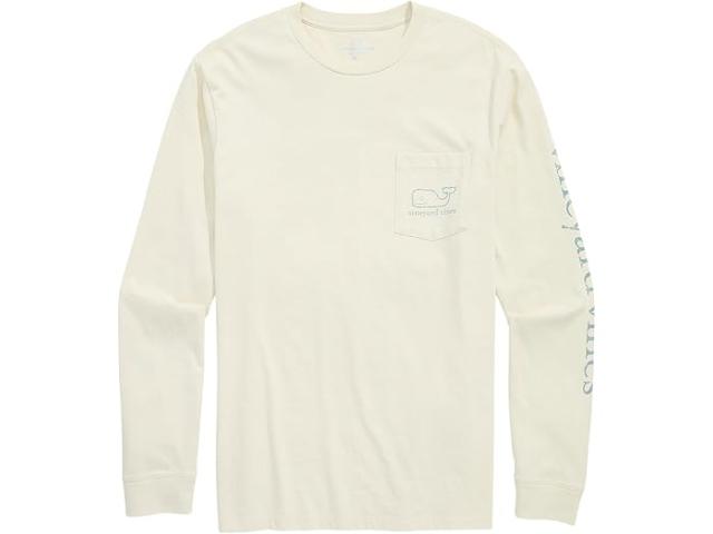 (取寄) ヴィンヤードヴァインズ メンズ ロング スリーブ ビンテージ ホエール ポケット ティー Vineyard Vines men Long Sleeve Vintage Whale Pocket Tee Stone