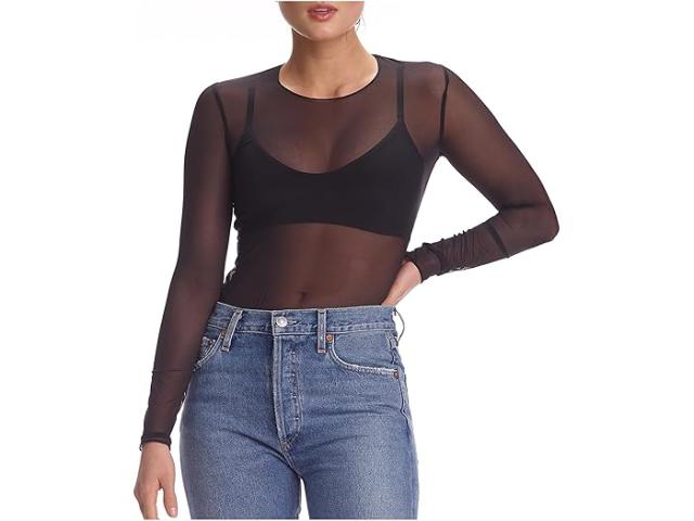 (取寄) コマンドー レディース シック メッシュ ロング スリーブ ティー TU115 Commando women Chic Mesh Long Sleeve Tee TU115 Black