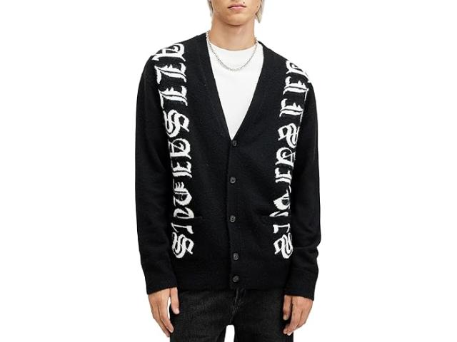 (取寄) オールセインツ メンズ カーディガン AllSaints men Scripture Cardigan Black