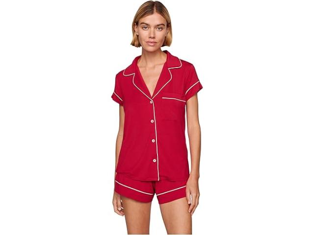 (取寄) エバージェイ レディース ジゼル - ショーティ ショート Pj セット Eberjey women Gisele - Shortie Short PJ Set Holly Red/Ivory