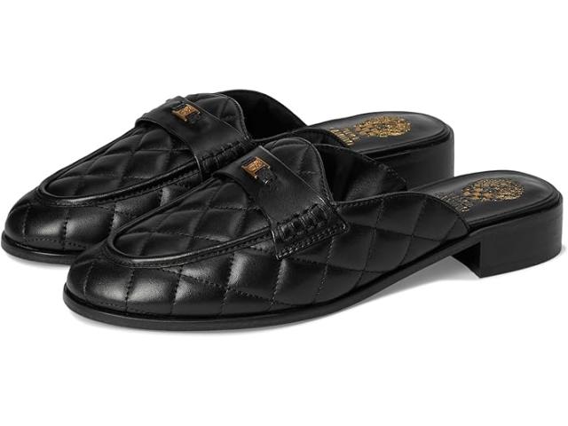 (取寄) ヴィンスカムート レディース キルテッド スリッポン ミュール Vince Camuto women Cobby Quilted Slip-On Mule Black