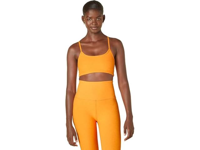 (取寄) ビヨンドヨガ レディース スペースダイ スリム レイサーバック ミディアム サポート ブラ Beyond Yoga women Spacedye Slim Racerback Medium Support Bra Mango Pop Heather