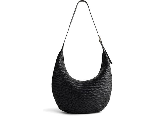 (取寄) メイドウェル レディース エッセンシャル カーブ ショルダー バッグ ウーブン Madewell women Essentials Curve Shoulder Bag: Woven True Black