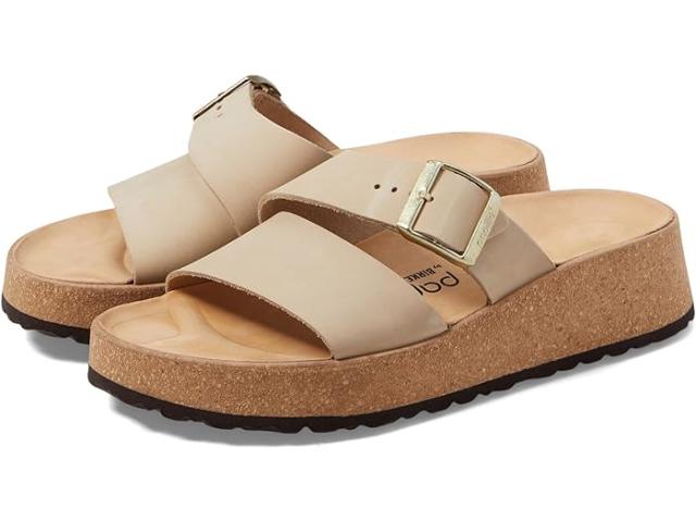 (取寄) ビルケンシュトック レディース パピリオ バイ プラットフォーム サンダル - ヌバック Birkenstock women Birkenstock Papillio by Birkenstock Almina Platform Sandal - Nubuck Sandcastle
