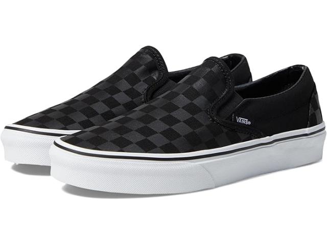 (取寄) バンズ クラシック スリッポン チェッカーボード Vans Classic Slip-On Checkerboard (Checkerboard) Black/Black
