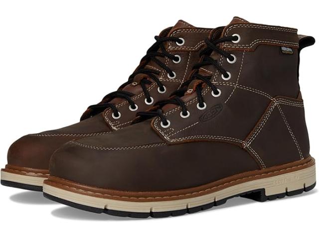 (取寄) キーン ユーティリティ メンズ サン ジョゼ 6インチ アロイ トゥ ウォータープルーフ 90 ディグリー ヒール KEEN Utility men KEEN Utility San Jose 6” Alloy Toe Waterproof 90 Degree Heel Bison/Black