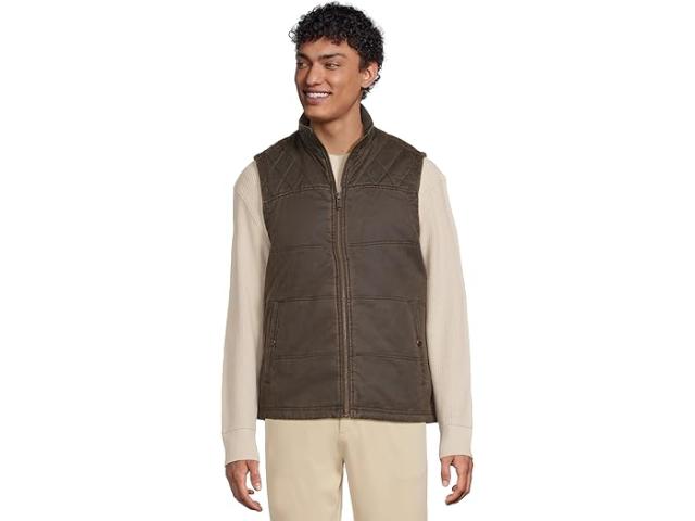 (取寄) ジョンストン&マーフィー メンズ アンティーク コットン チャンネル キルテッド ベスト Johnston & Murphy men Antique Cotton Channel Quilted Vest Brown