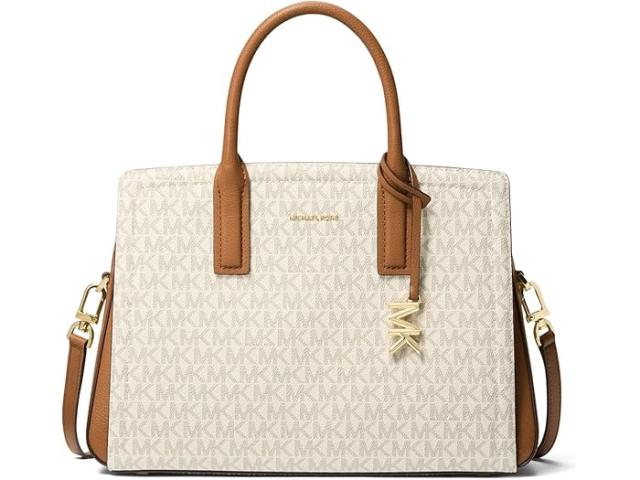 (取寄) マイケルコース レディース ライラ ミディアム サッチェル MICHAEL Michael Kors women Laila Medium Satchel Vanilla/Acorn