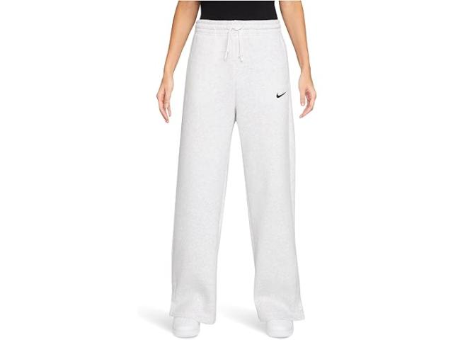 (取寄) ナイキ レディース スポーツウェア フェニックス フリース ハイウエスト ワイド-レッグ パンツ Nike women Sportswear Phoenix Fleece High-waisted Wide-leg Pants Birch Heather/Black