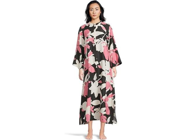 (取寄) ナトリ レディース ジップ カフタン Natori women Niwashi Zip Caftan Pink/Black