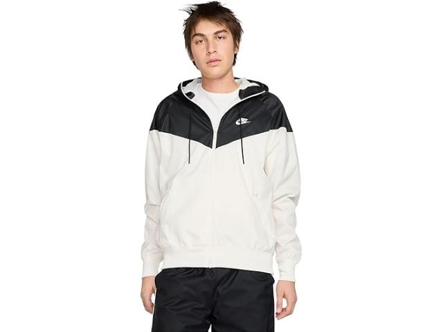 (取寄) ナイキ メンズ ウーブン ウィンド レジスタント フーデット ジャケット Nike men Woven Wind Resistant Hooded Jacket Sail/Black/Sail/Sail