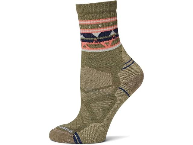 (取寄) スマートウール レディース ハイク ライト クッション ジグ ザッグ バレー ミッド クルー ソックス Smartwool women Hike Light Cushion Zig Zag Valley Mid Crew Socks Winter Moss