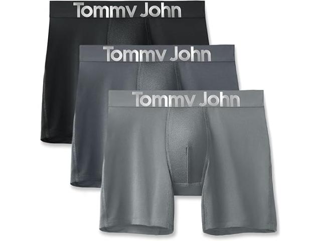 (取寄) トミー ジョン メンズ 3-パック 360 スポーツ ミクロ ボクサー ブリーフ  John men  John 3-Pack 360 Sport Micro Boxer Brief Black/Turbulence/Monument