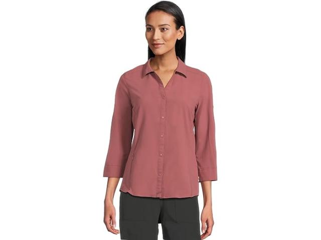 (取寄) ロイヤルロビンズ レディース エクスペディション プロ 3/4 スリーブ  Robbins women Expedition Pro 3/4 Sleeve Wild Rhubarb