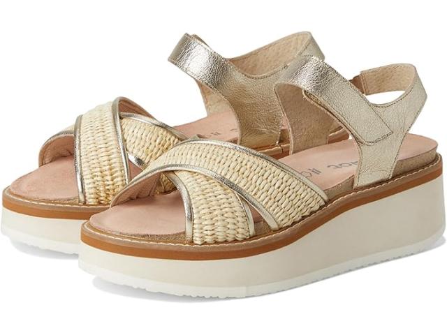 (取寄) ナオト レディース パヴロヴァ Naot women Pavlova Radiant Gold Leather/Blonde Raffia