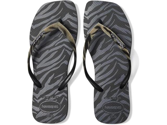 (取寄) ハワイアナス レディース スリム スクエア ベルネット サンダル Havaianas women Slim Square Velvet Sandals Black
