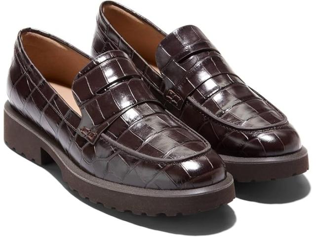 (取寄) コールハーン レディース ジュネーブ ローファー Cole Haan women Cole Haan Geneva Loafer Dark Chocolate Croc Print Leather