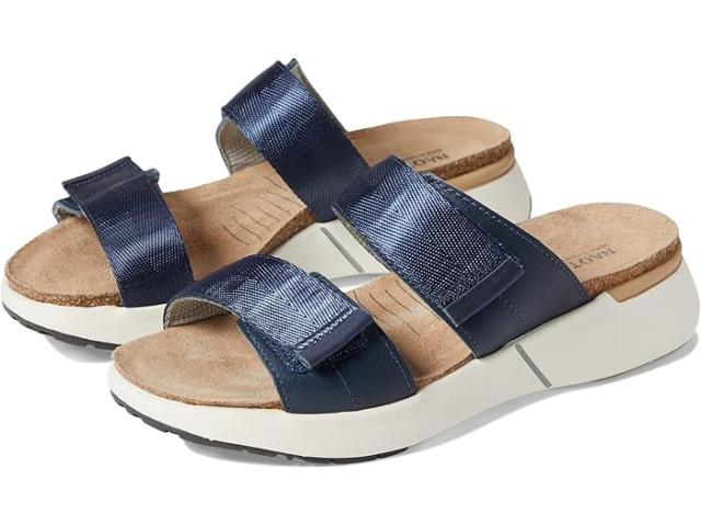 (取寄) ナオト レディース カリオペ Naot women Calliope Soft Ink Leather/Polar Sea Leather/Navy Woven Strap