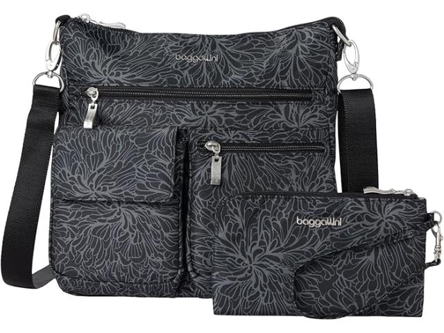 (取寄) バッガリーニ レディース モダン エブリウェア スリム クロスボディ Baggallini women Modern Everywhere Slim Crossbody Midnight Blossom