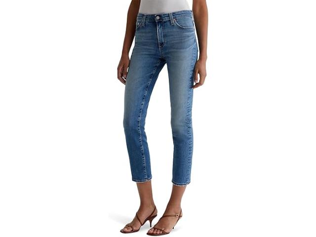 (取寄) AGジーンズ レディース マリ ミッド ライズ スリム ストレート クロップ ジーンズ イン 13 イヤーズ レイン AG Jeans women Mari Mid Rise Slim Straight Crop Jeans in 13 Years Reign 13 Years Reign
