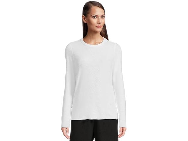 (取寄) リラ P レディース ロング スリーブ バイアス クルー ネック Lilla P women Long Sleeve Bias Crew Neck White