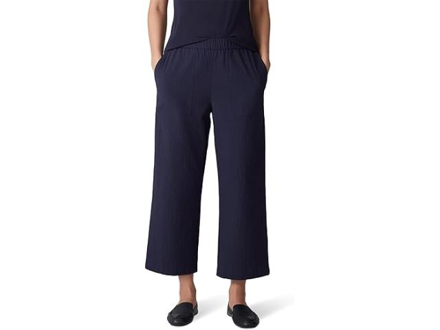 (取寄) アイリーン フィッシャー レディース ストレート クロップド パンツ Eileen Fisher women Straight Cropped Pants Ink