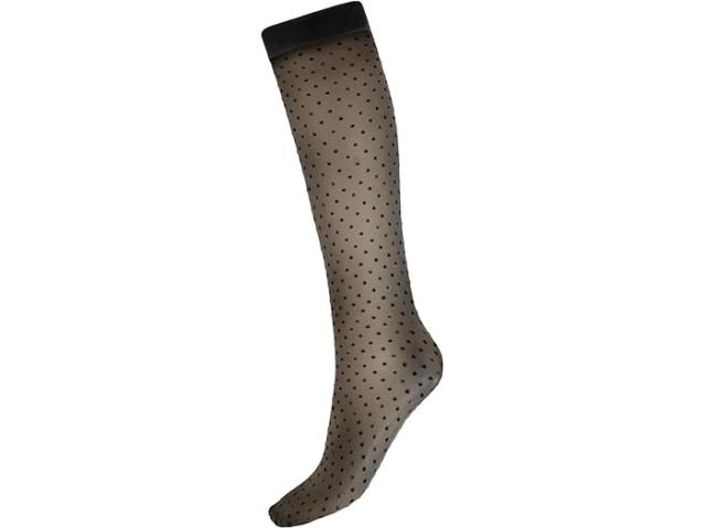 (取寄) ウォルフォード レディース マルチカラー ドット ニー ハイズ Wolford women Multicolored Dot Knee Highs Black/Black