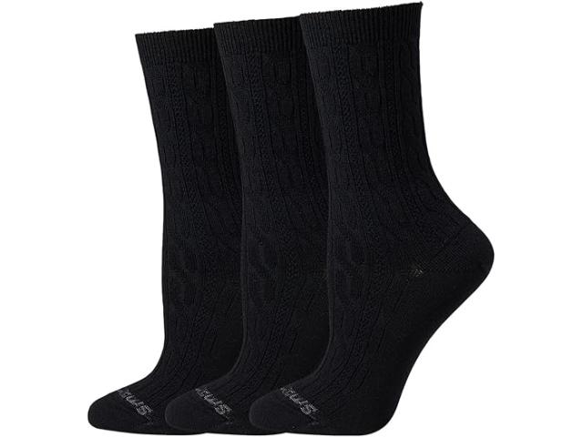 (取寄) スマートウール レディース エブリデイ ケーブル クルー ソックス 3-パック Smartwool women Smartwool Everyday Cable Crew Socks 3-Pack Black